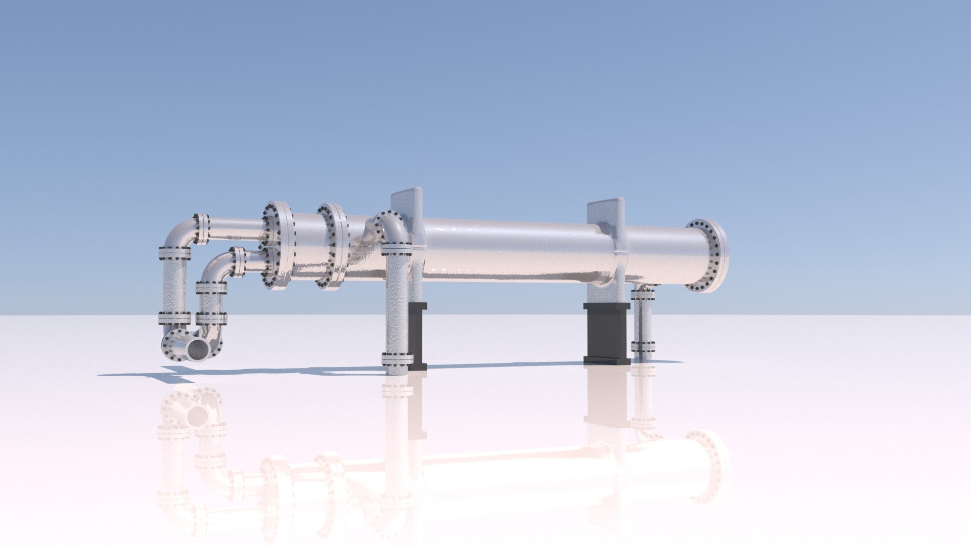 Refinery Heat Exchanger Shell And Tube 3D Model - TurboSquid 2017715