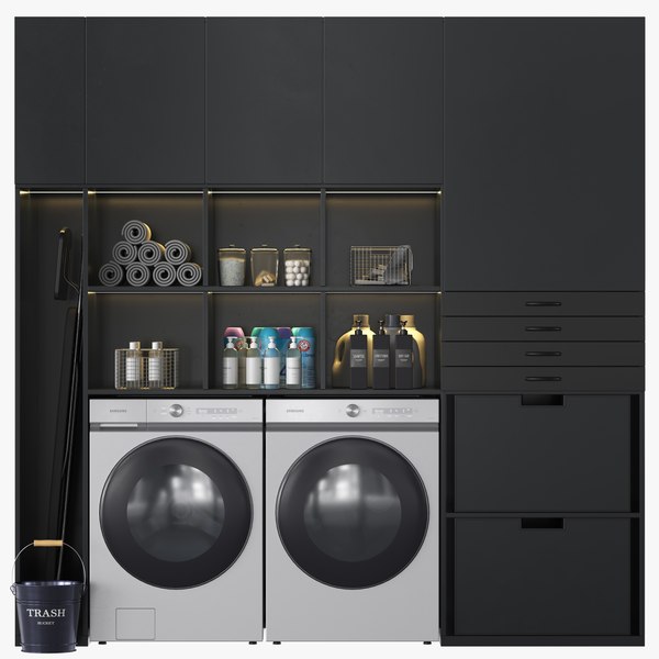 Laundry Room Set 01 Modelo 3D - TurboSquid 1972050