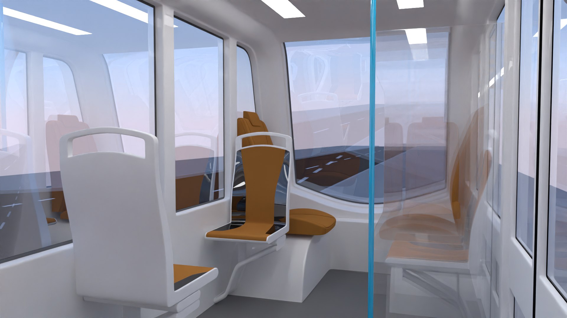 3D Bus Stop With Shuttle Minibuses - TurboSquid 2194180