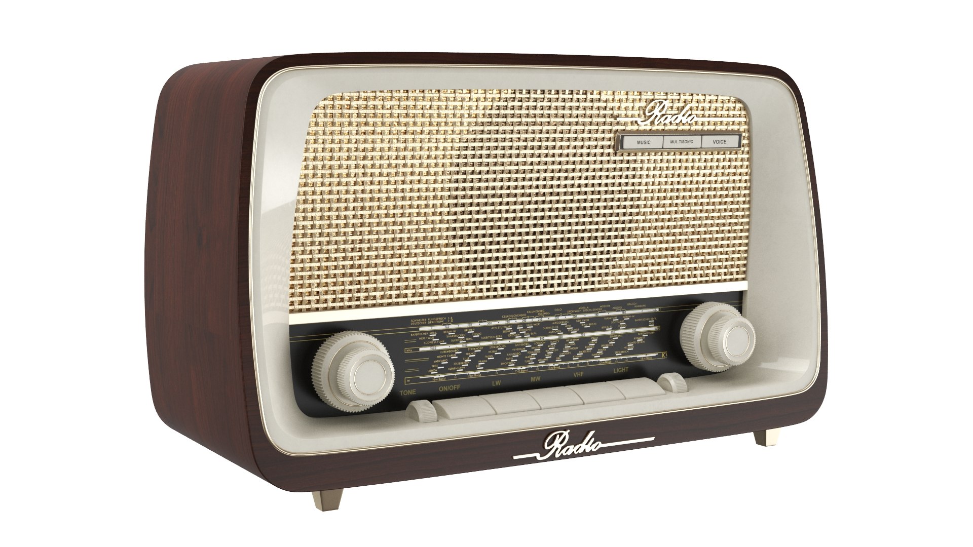 3D Retro Transistor Radio Model - TurboSquid 1901239