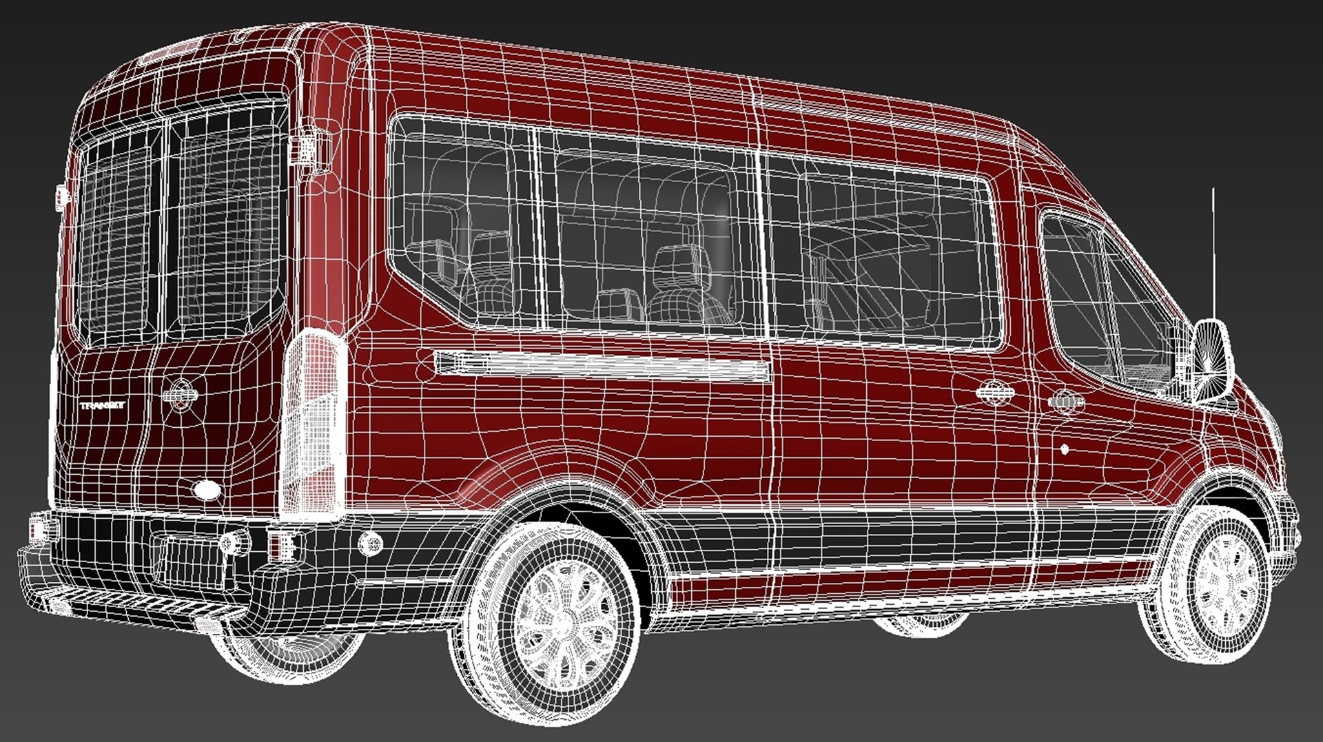 Ford Transit Medium Passenger 2014 3D - TurboSquid 2224273