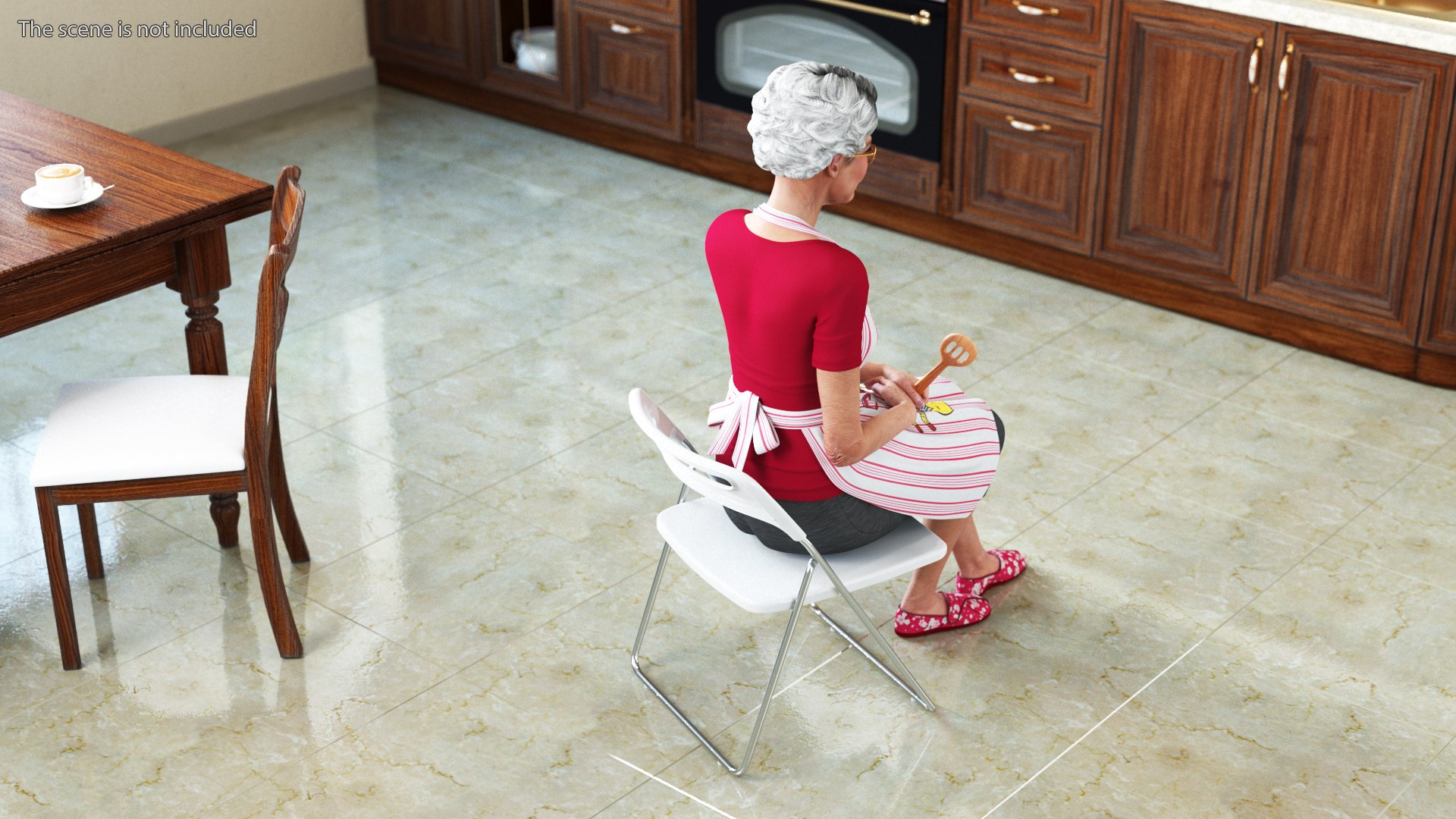 Cook Style Asian Old Lady Sitting 3D Model - TurboSquid 2083794