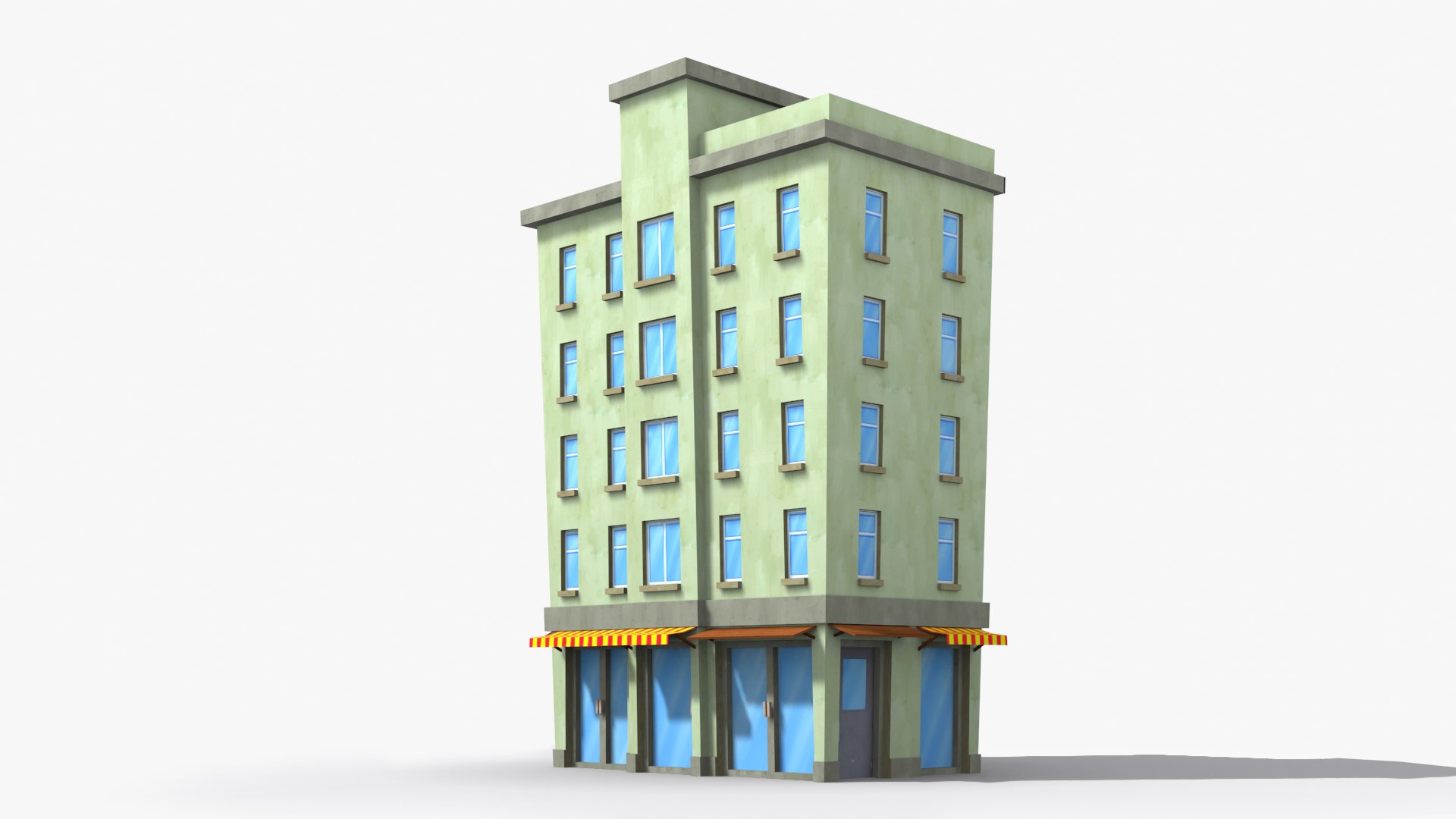 Cartoon Building X7 3D - TurboSquid 1832297