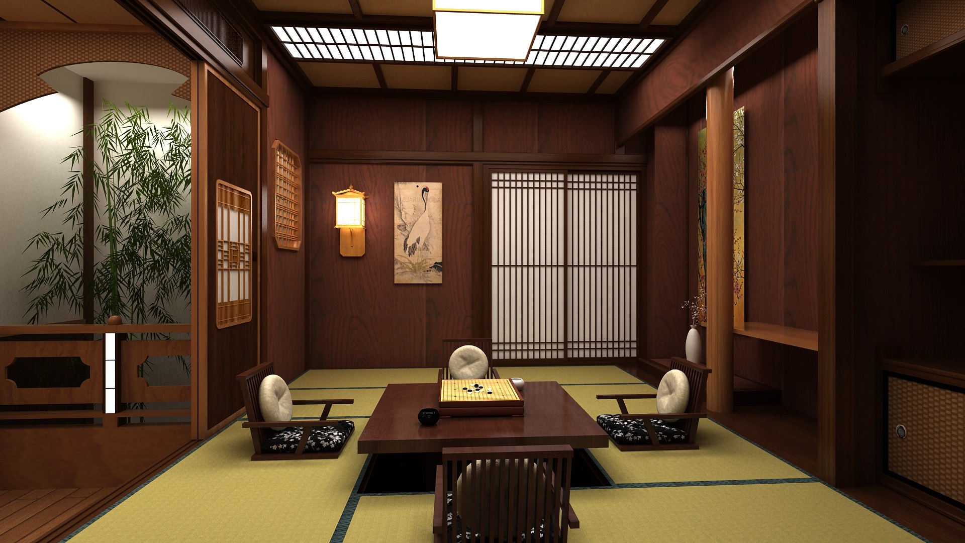 3D Model Japanese Room Interior - TurboSquid 1655698