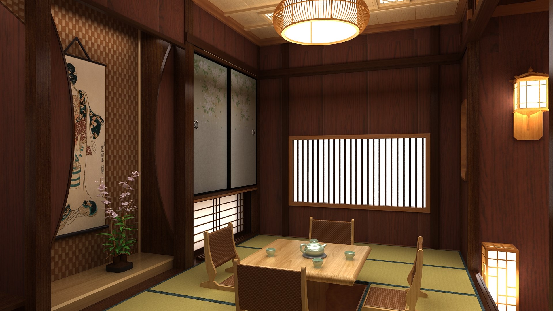 3D Model Japanese Room Interior - TurboSquid 1655698
