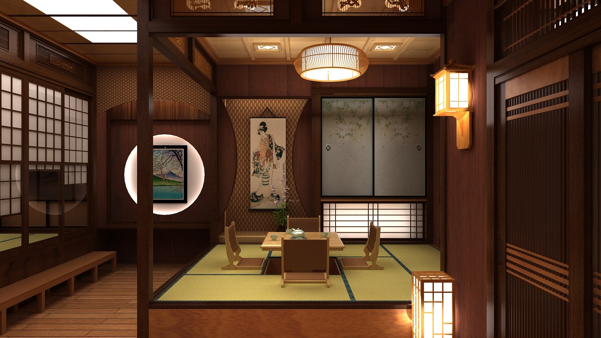 3D Model Japanese Room Interior - TurboSquid 1655698