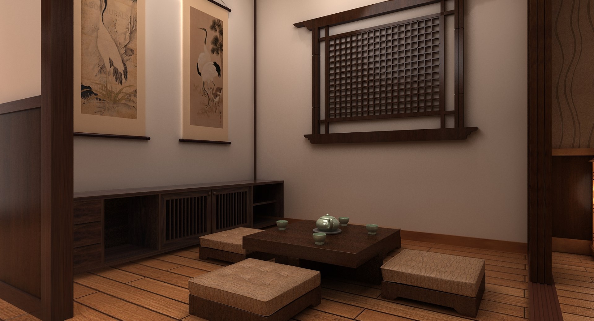 3D Model Japanese Room Interior - TurboSquid 1655698