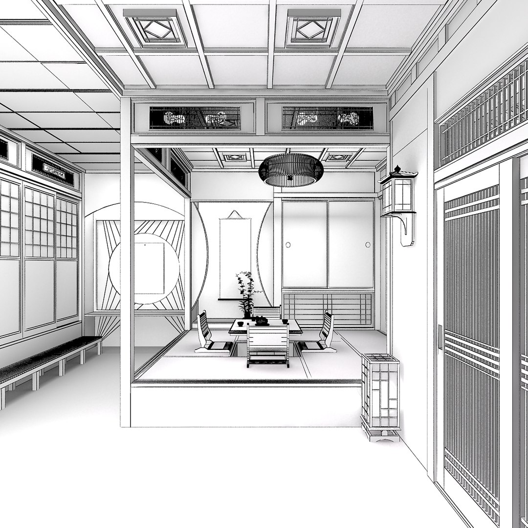 3D Model Japanese Room Interior - TurboSquid 1655698