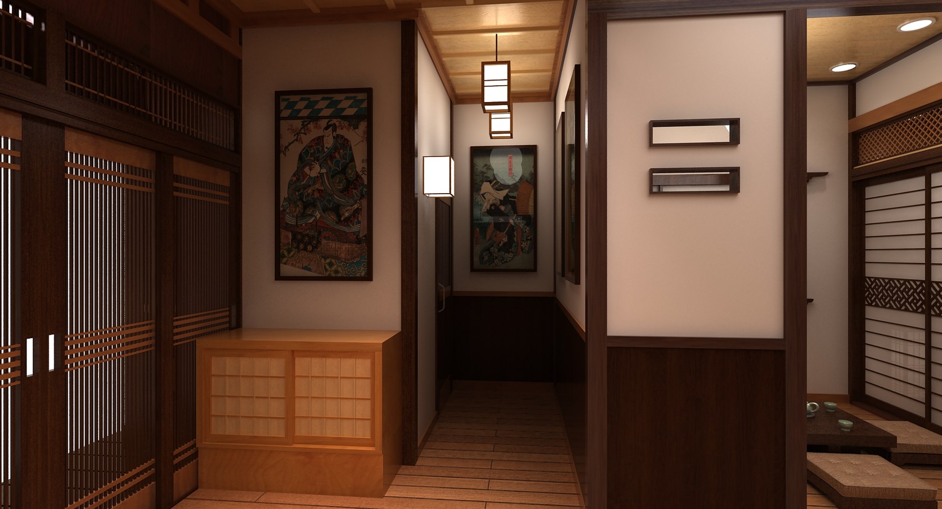3D Model Japanese Room Interior - TurboSquid 1655698