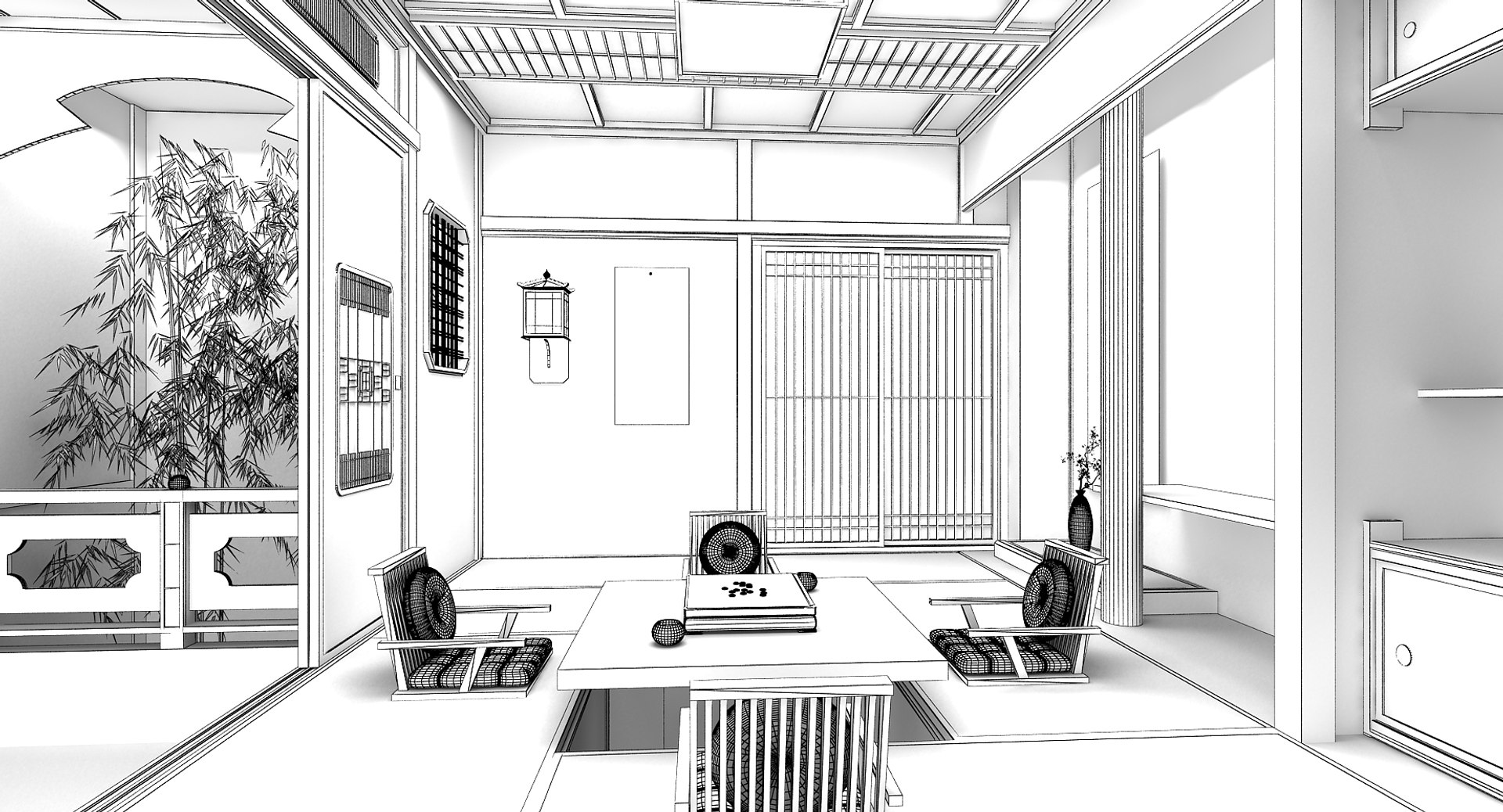 3D Model Japanese Room Interior - TurboSquid 1655698