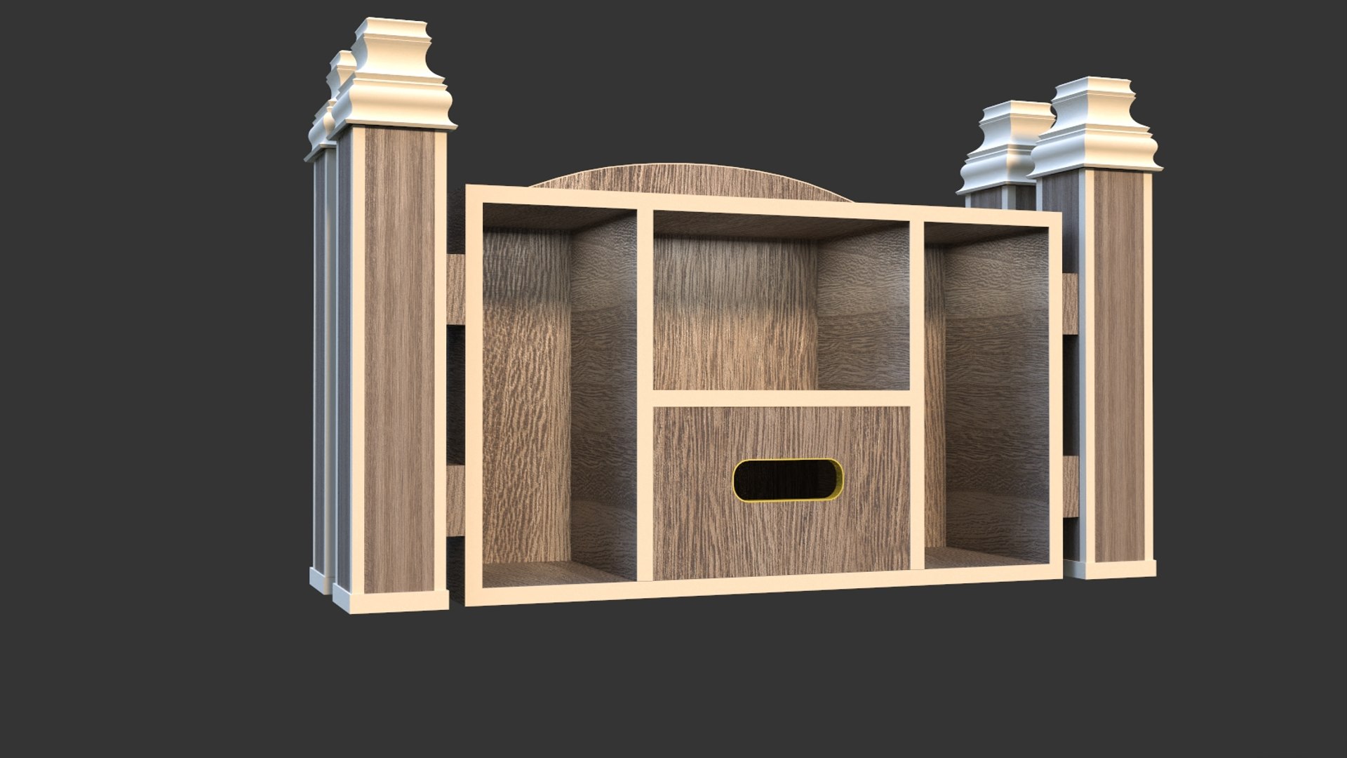 3D Model Bookcase - TurboSquid 2179535