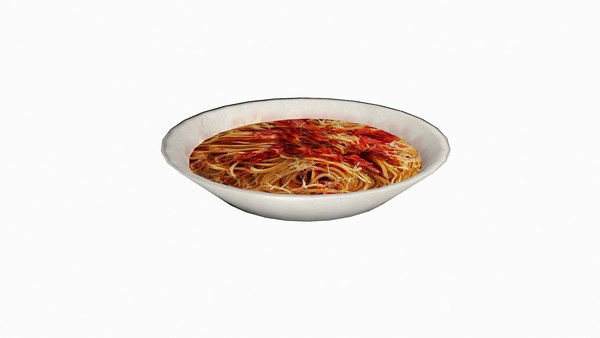 modelo 3d Spaghetti Low Poly - TurboSquid 1992433