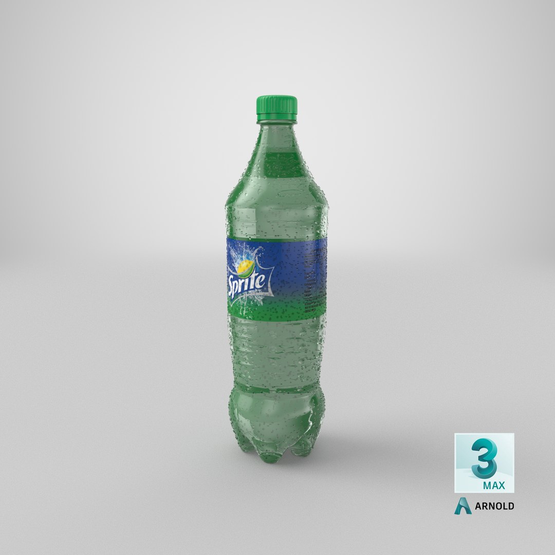 3D Sprite Plastic Bottle No Droplets - TurboSquid 1755576