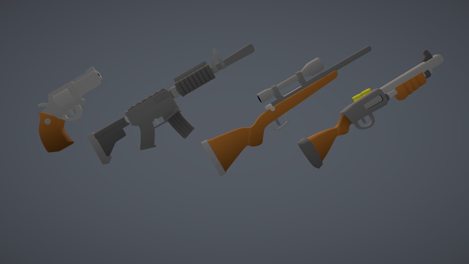3D Poly World - Toon Guns - TurboSquid 2075100