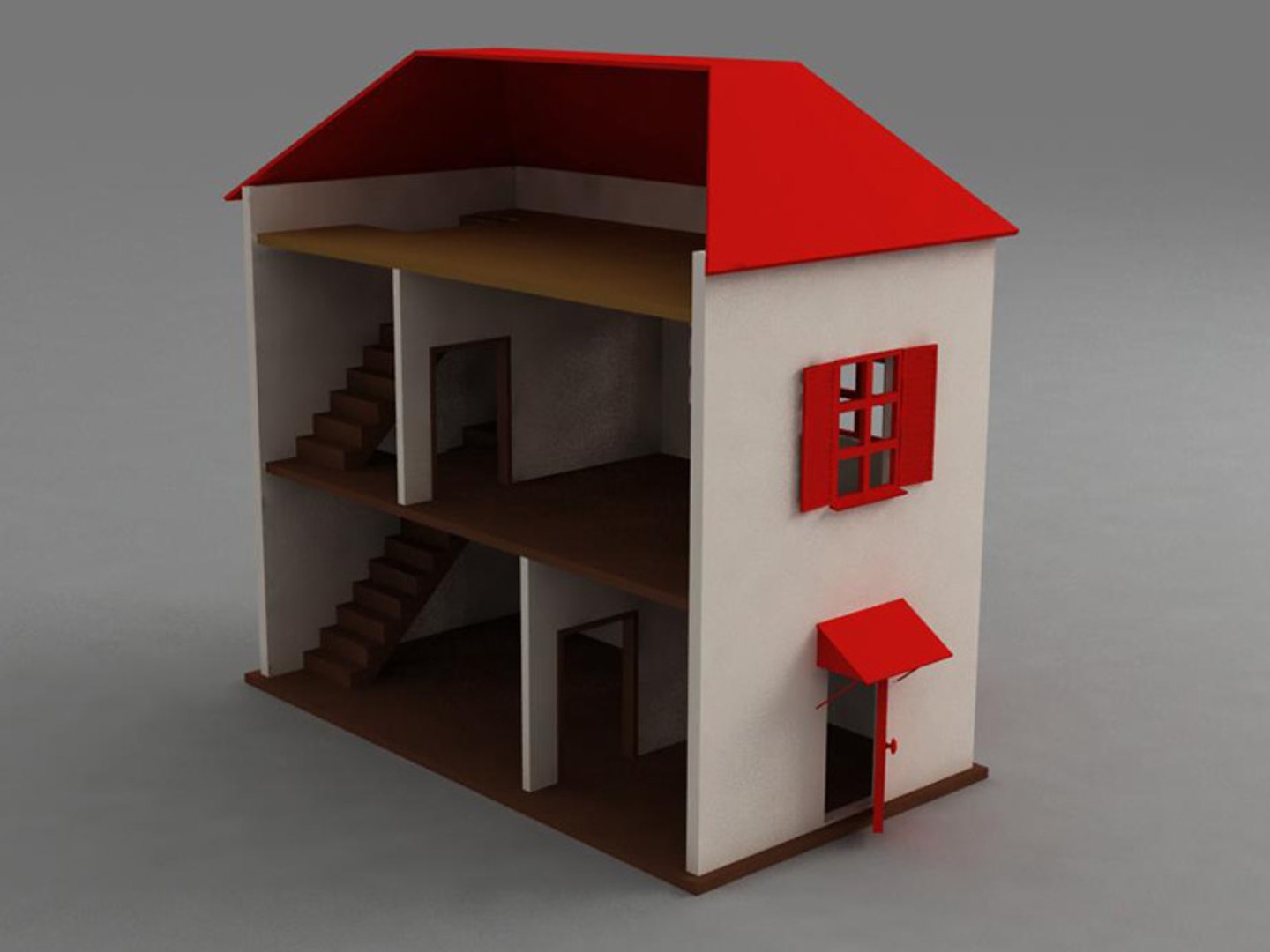 3d toy house