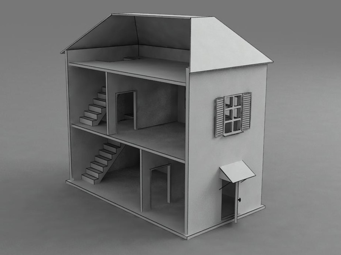 3d toy house