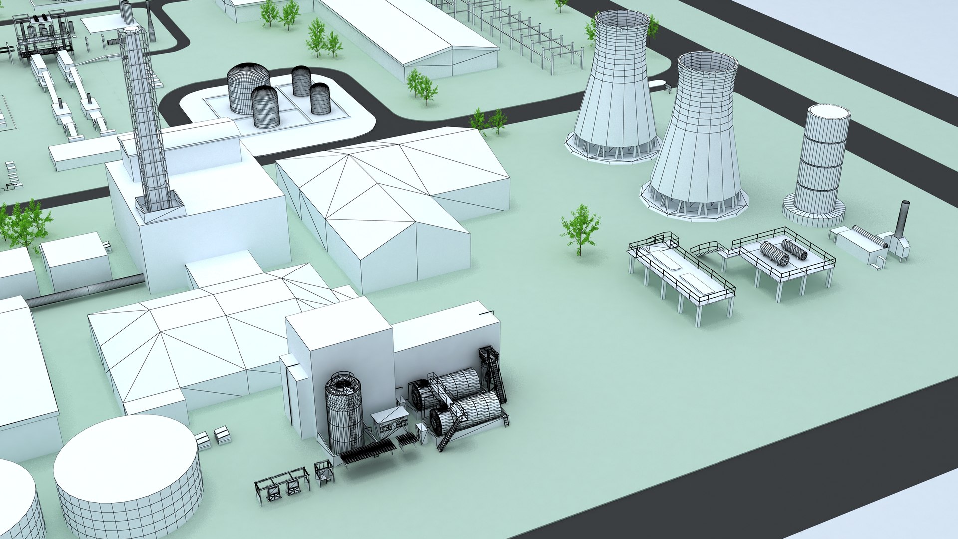 3D Generic Layout Factory Industrial Model - TurboSquid 1355892