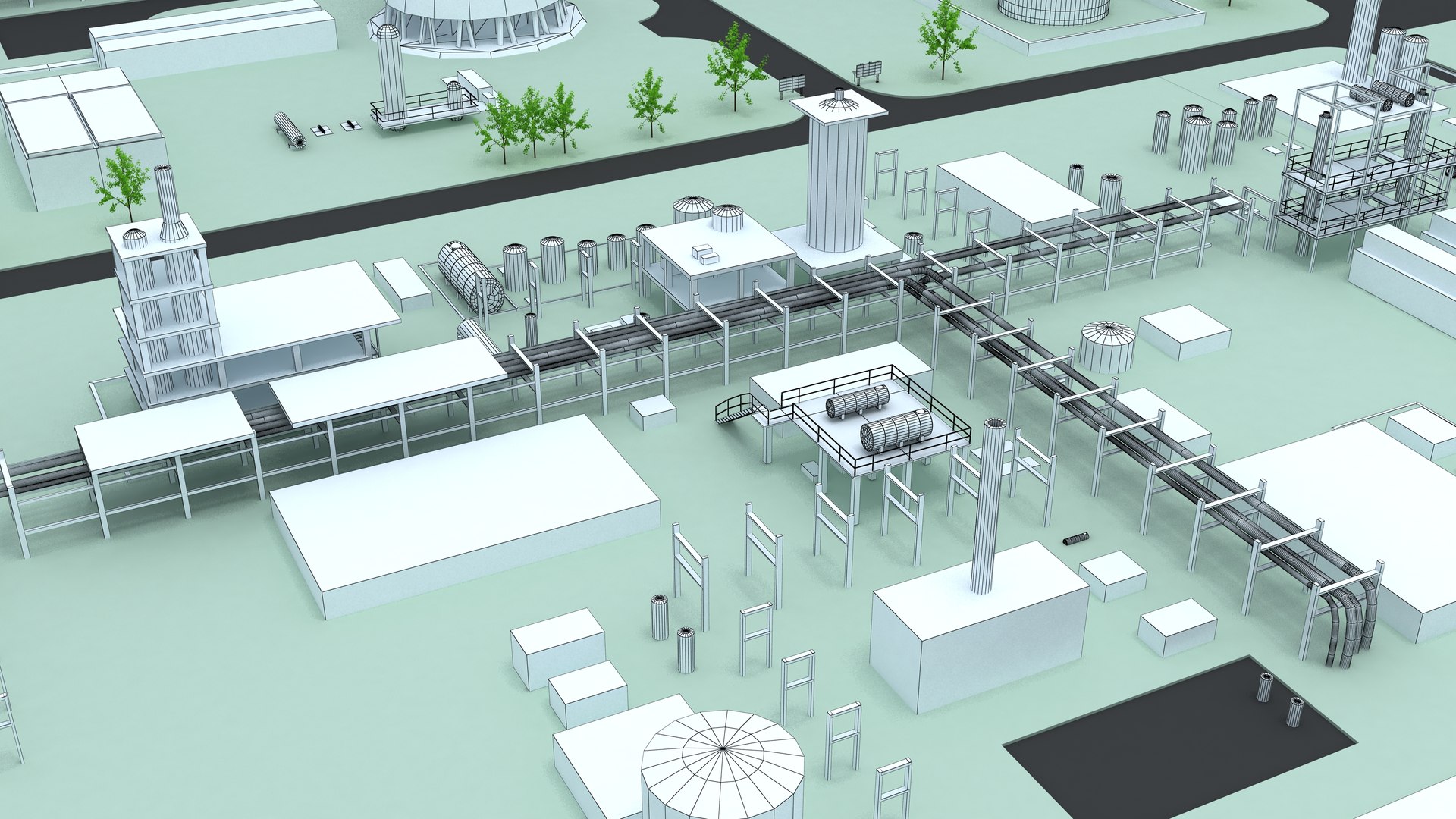 3D Generic Layout Factory Industrial Model - TurboSquid 1355892