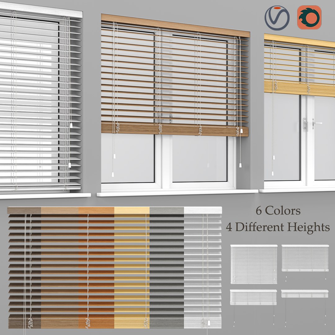 Wooden Blinds Window 3D Model - TurboSquid 1541817