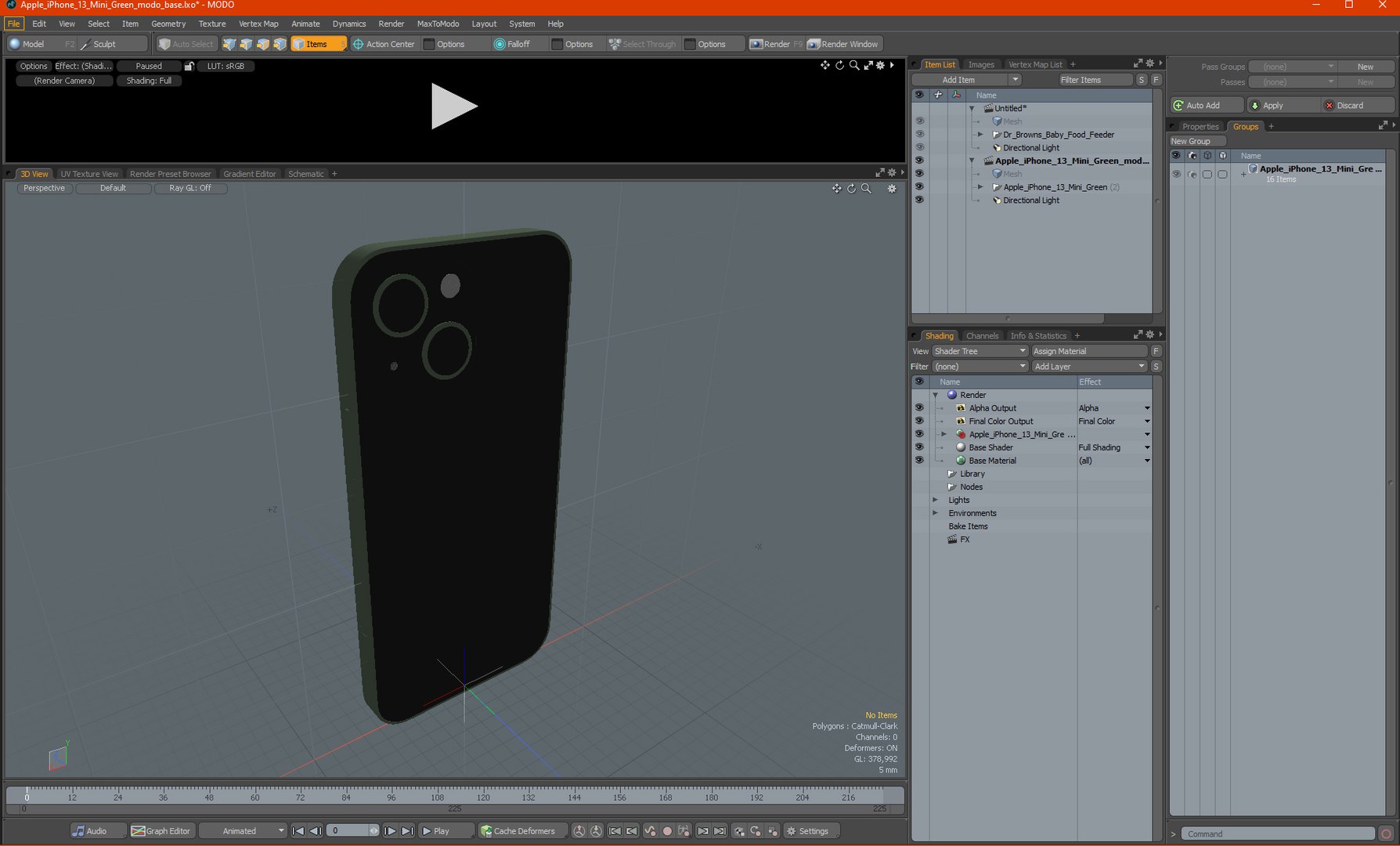3D Apple IPhone 13 Mini Green Model - TurboSquid 2002498