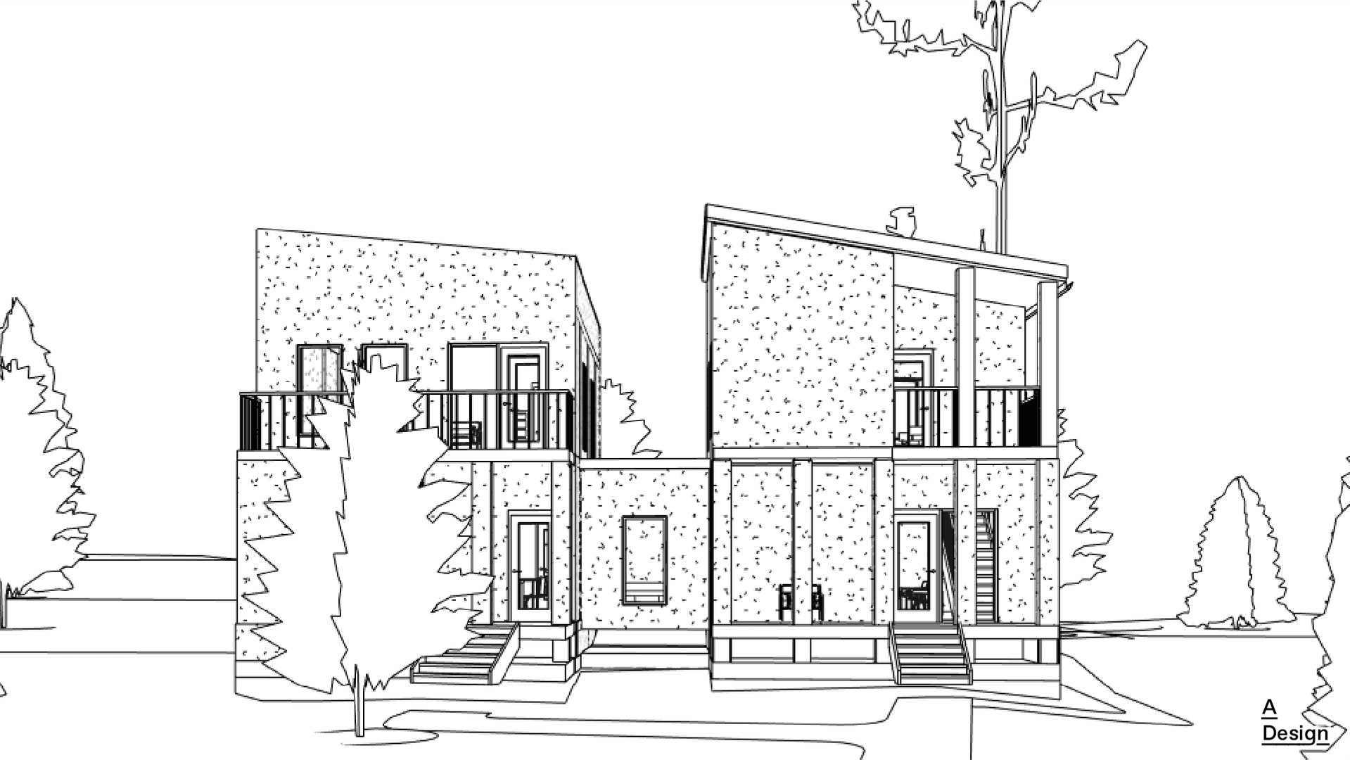 3D Model Two Houses - Revit Model - TurboSquid 2017263