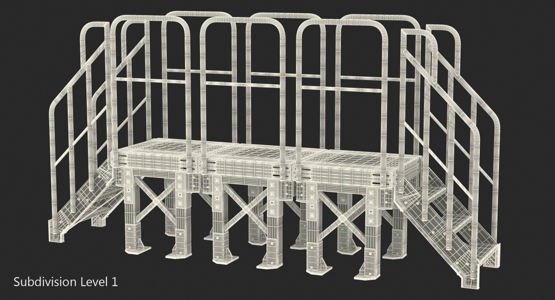 3D Industrial Stairs Model - TurboSquid 1381735