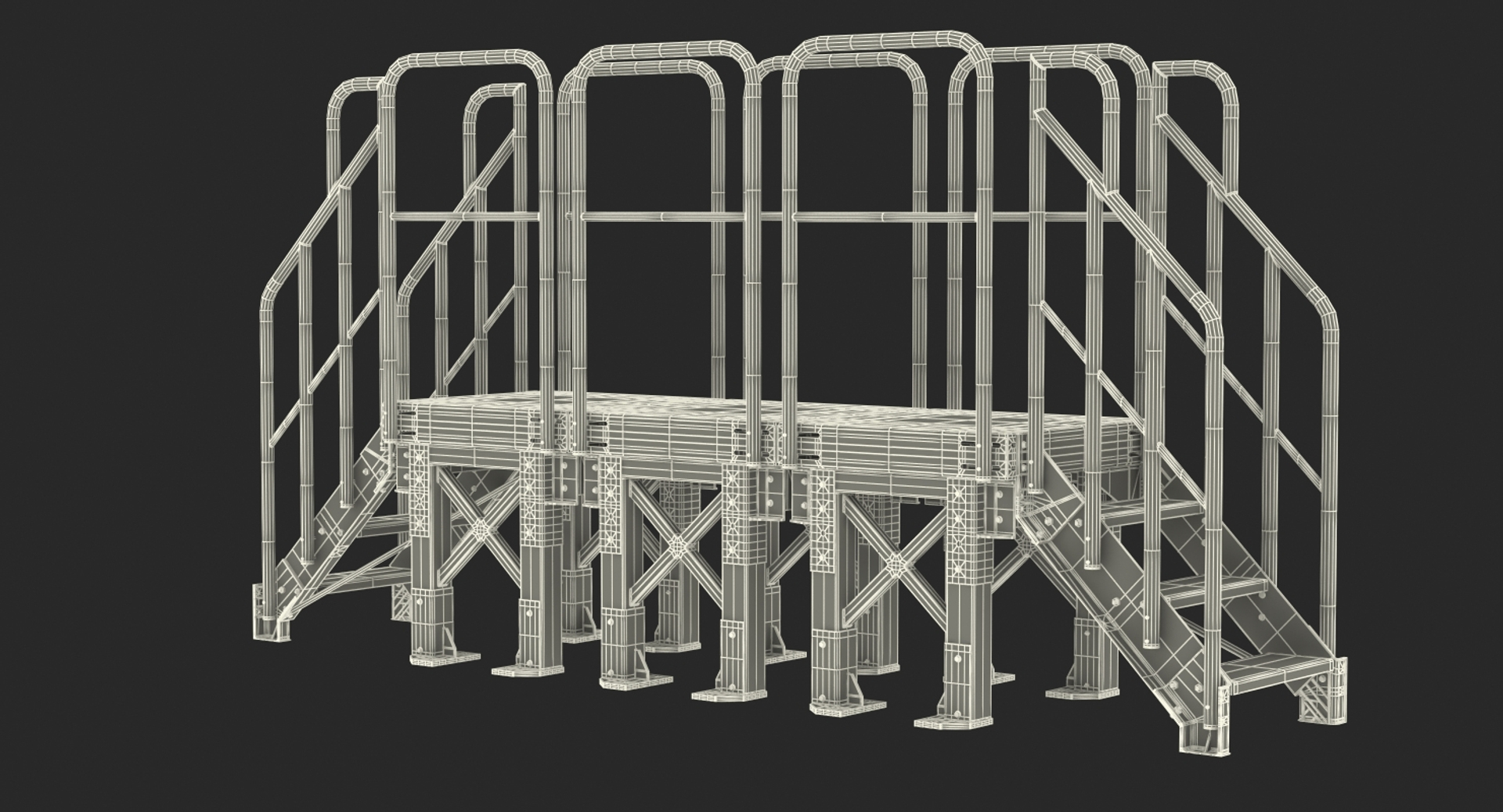 3D Industrial Stairs Model - TurboSquid 1381735