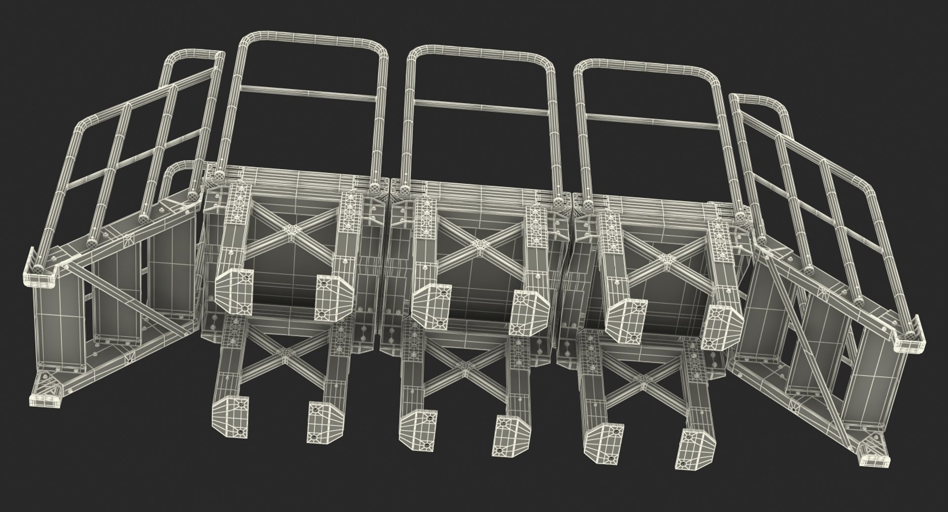 3D Industrial Stairs Model - TurboSquid 1381735