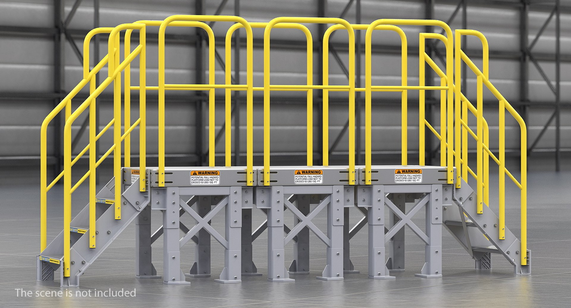 3D Industrial Stairs Model - TurboSquid 1381735