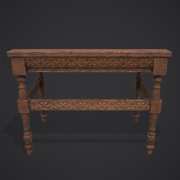 3D Elegant Long Writing Desk - TurboSquid 1813630