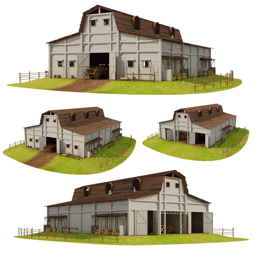 Western Barn Lowpoly 3D - TurboSquid 1960787