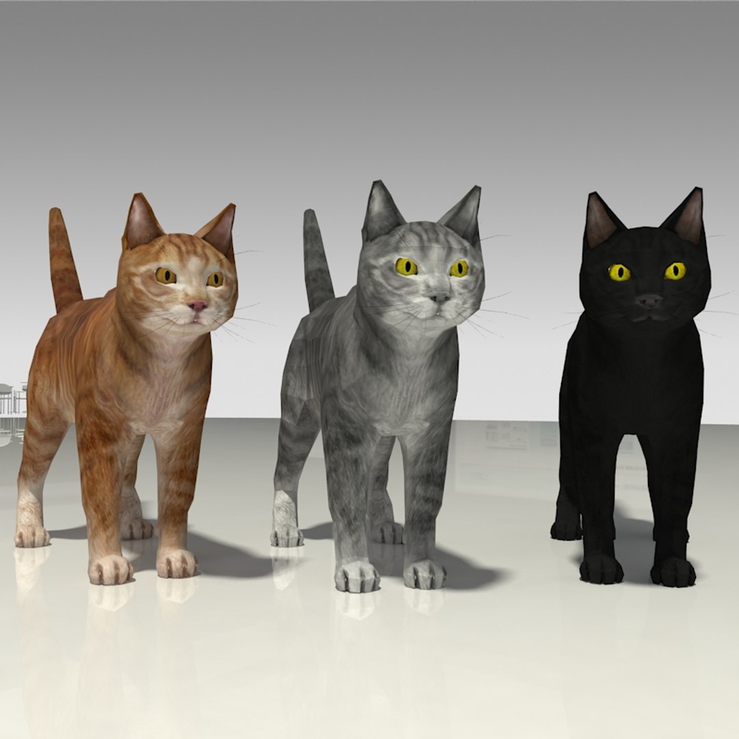 3D Model Photo-realistic Cats - TurboSquid 1222881