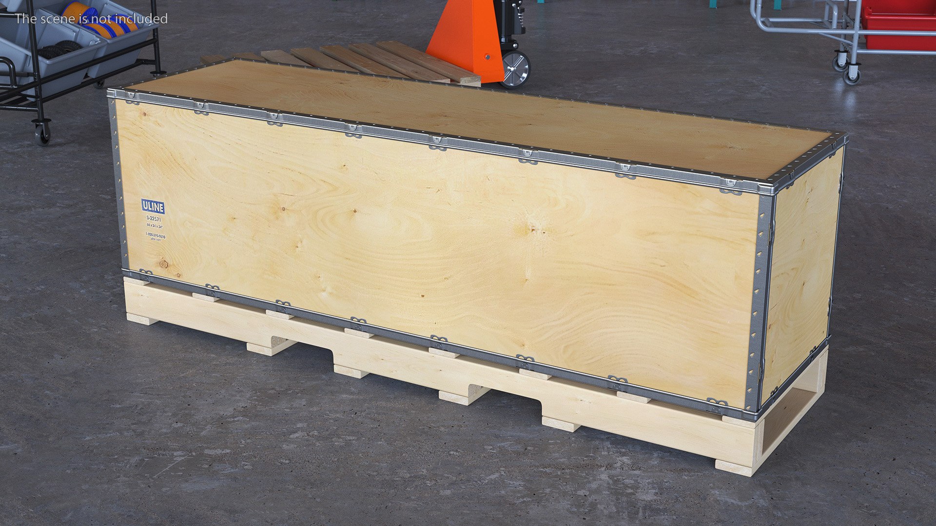 Wooden Box With Pallet 84x24 Inches 3D Model - TurboSquid 2117723