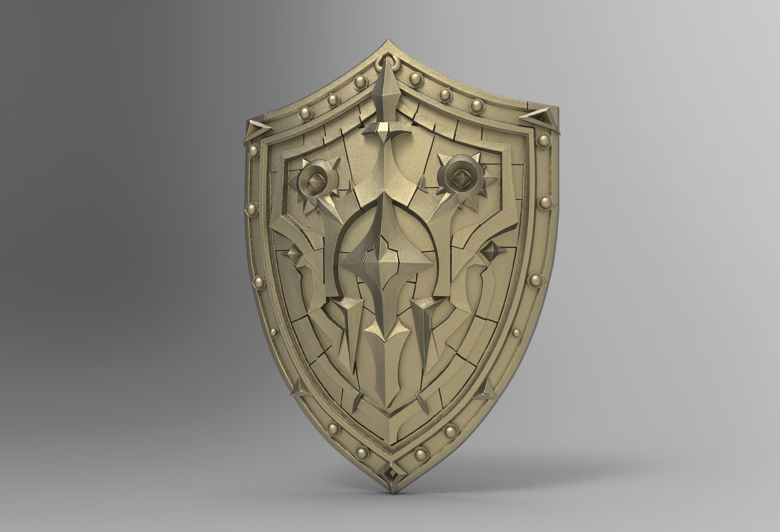 3D Ornate Fantasy Shield High Detail 3D Printable Model - TurboSquid ...