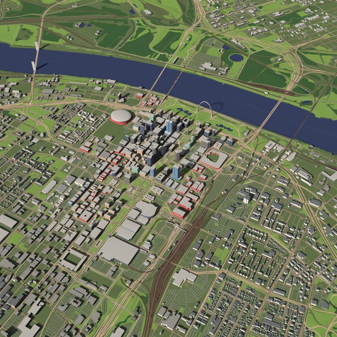 St Louis Missouri - City And Urban 3D Model - TurboSquid 2391331