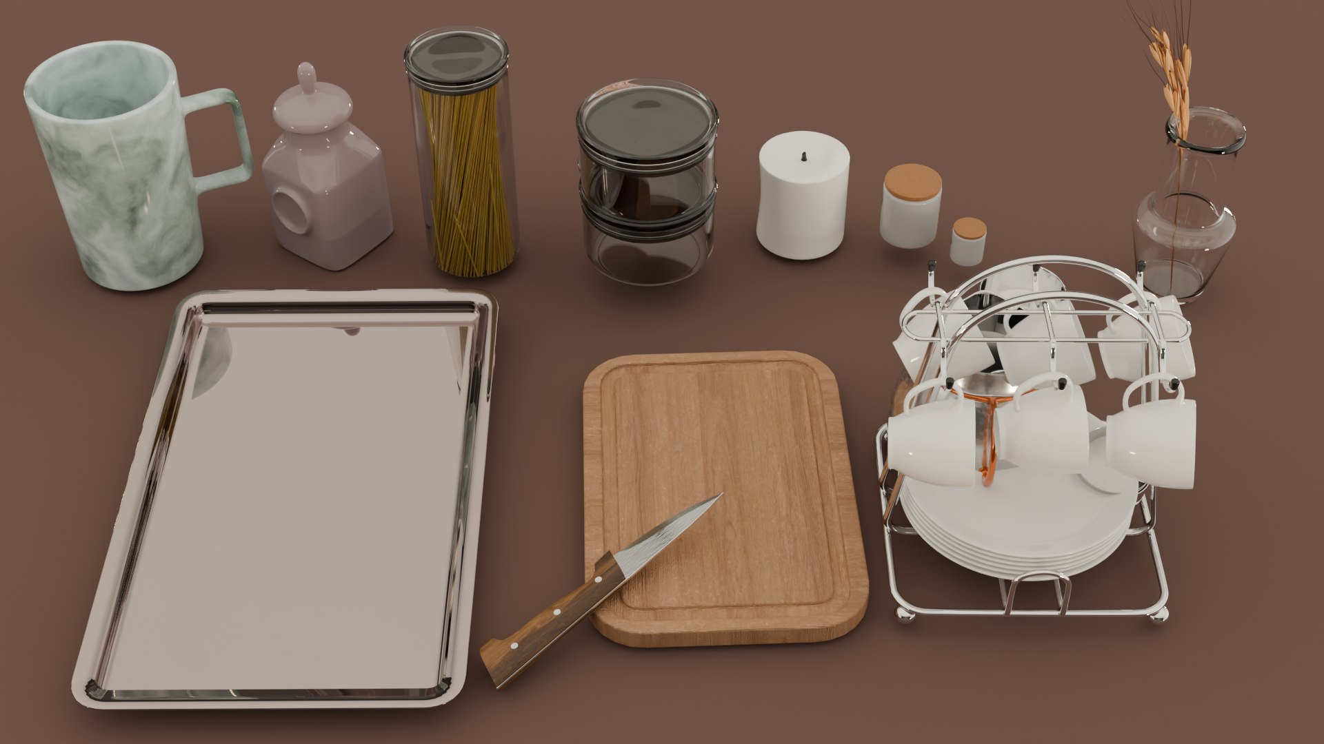 Kitchenware 50 Items 3D Model - TurboSquid 2364893