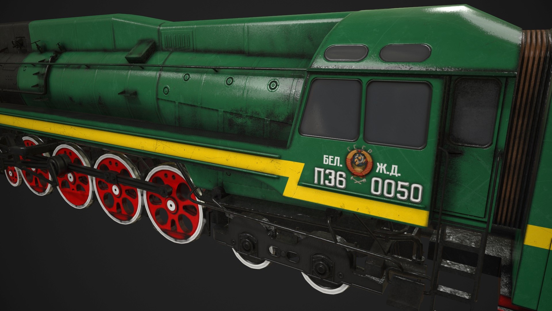 3d 3ds Soviet Steam Locomotive P36