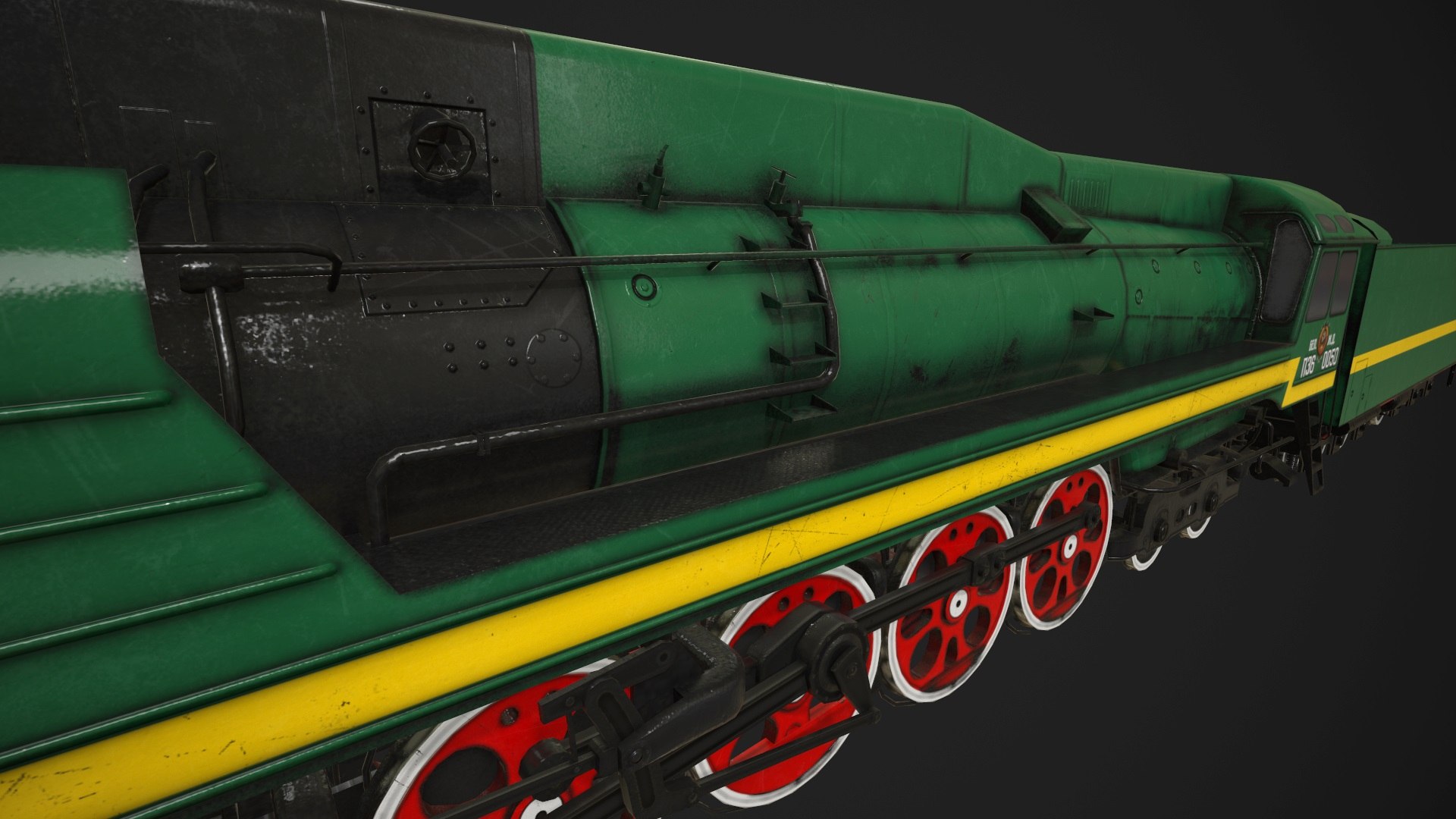 3d 3ds Soviet Steam Locomotive P36