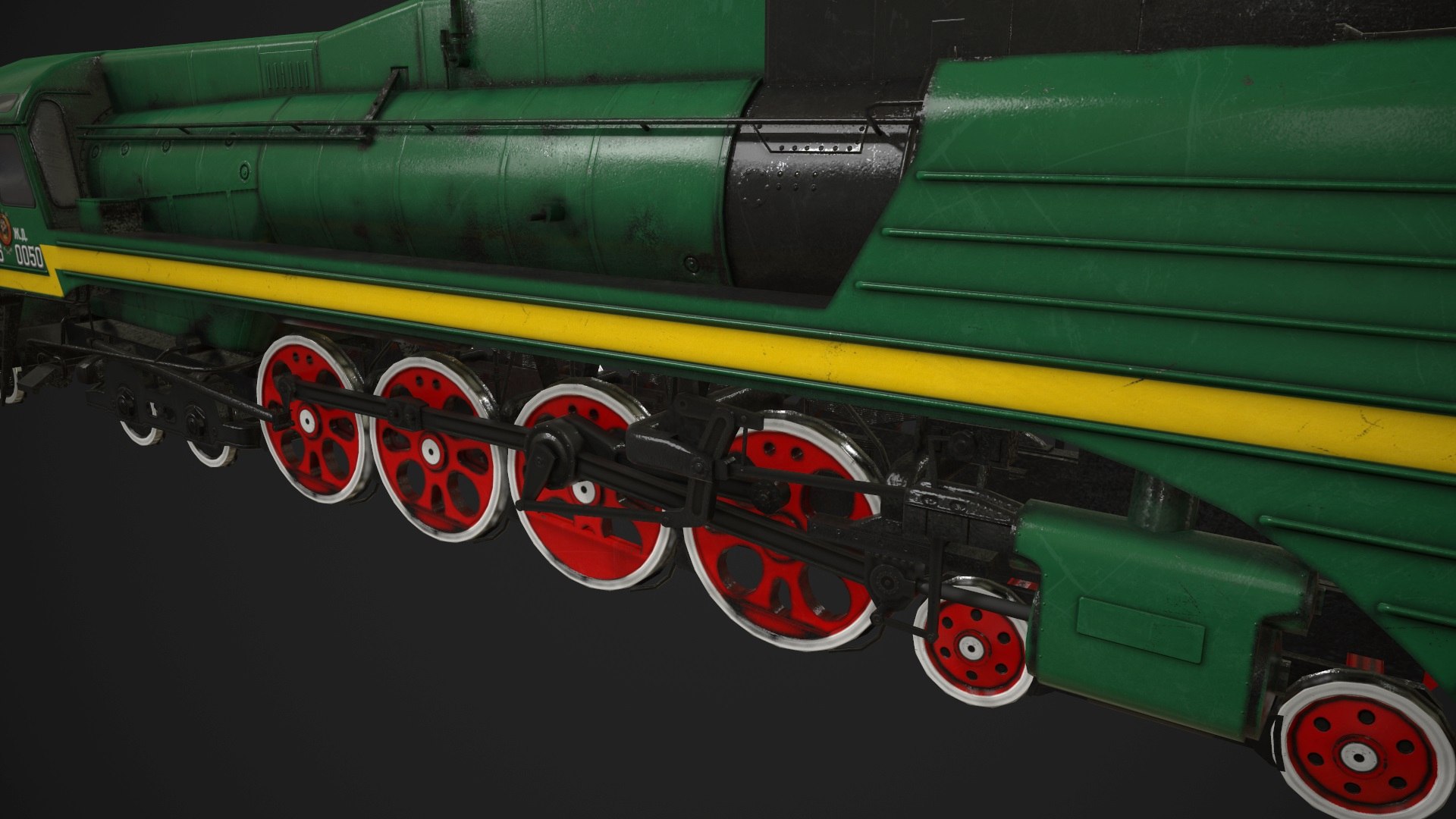 3d 3ds Soviet Steam Locomotive P36