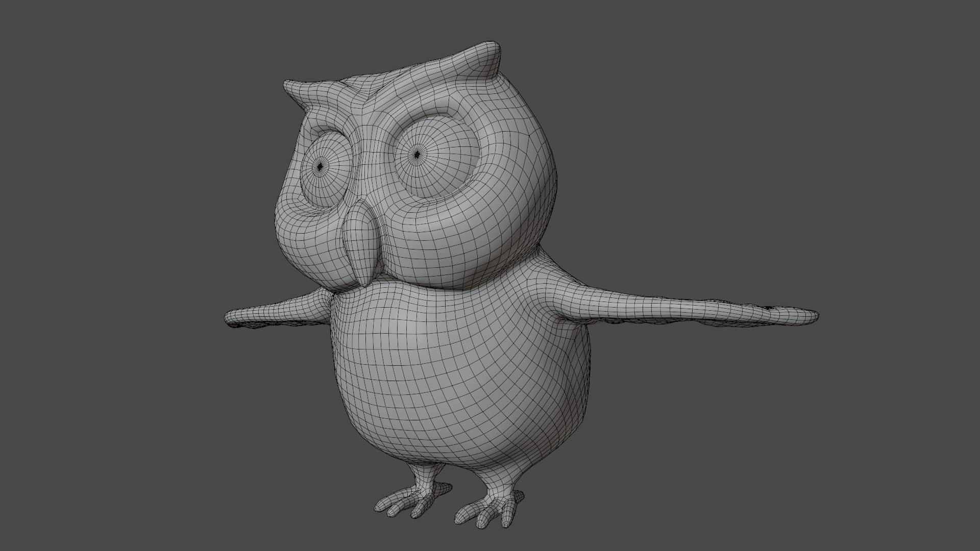 Owl Beni Cartoon - No Rig 3D Model - TurboSquid 2339876