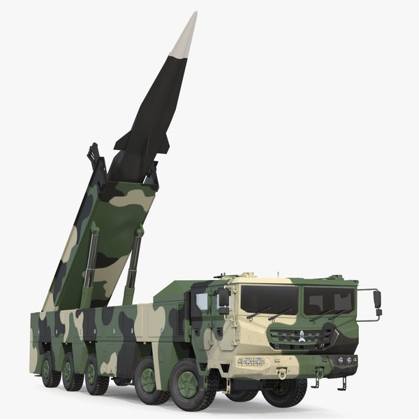 modelo 3d Ballistic Missile on Road Mobile Vehicle Rigged for Cinema 4D ...
