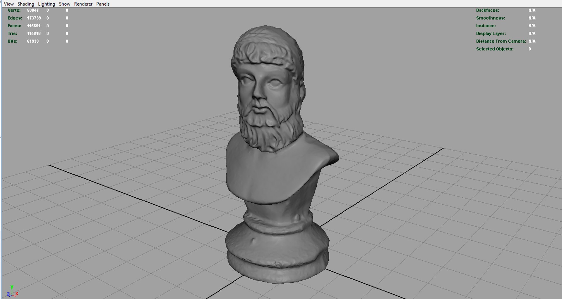 Greek Bust 3d Model
