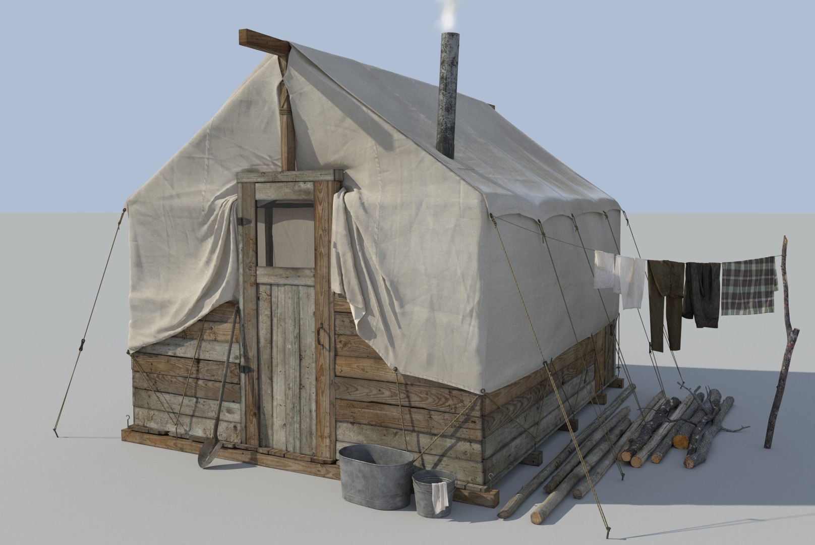 Frontier Tent Model - TurboSquid 1296617