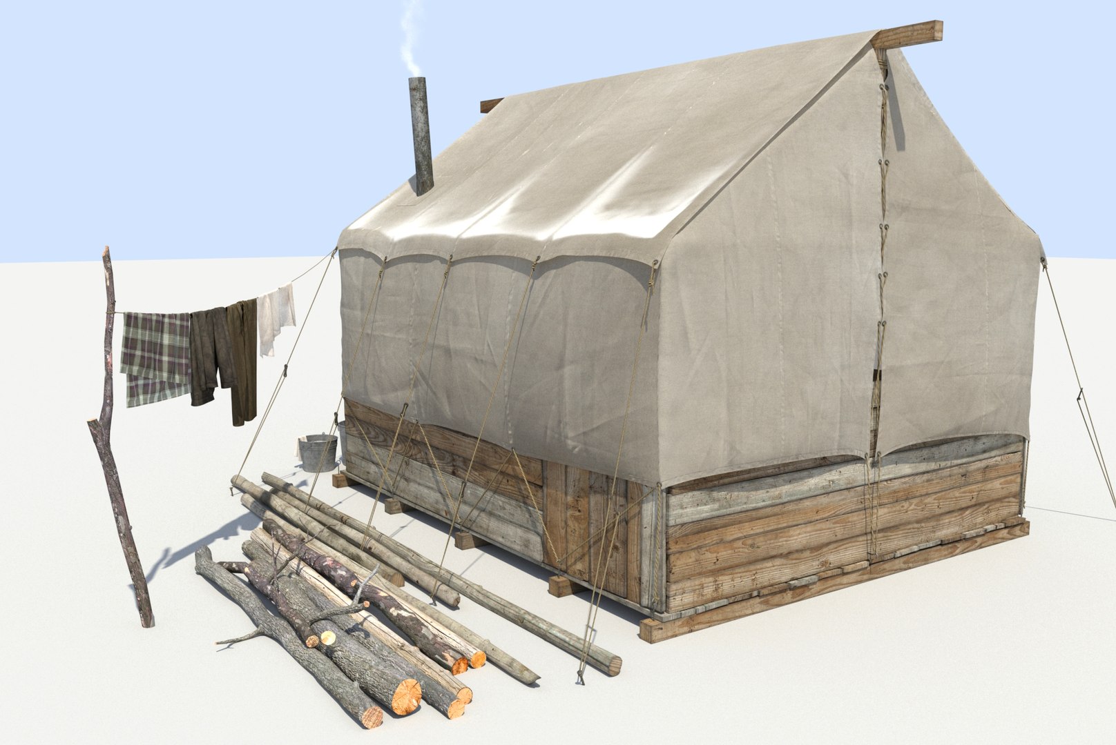Frontier Tent Model - TurboSquid 1296617