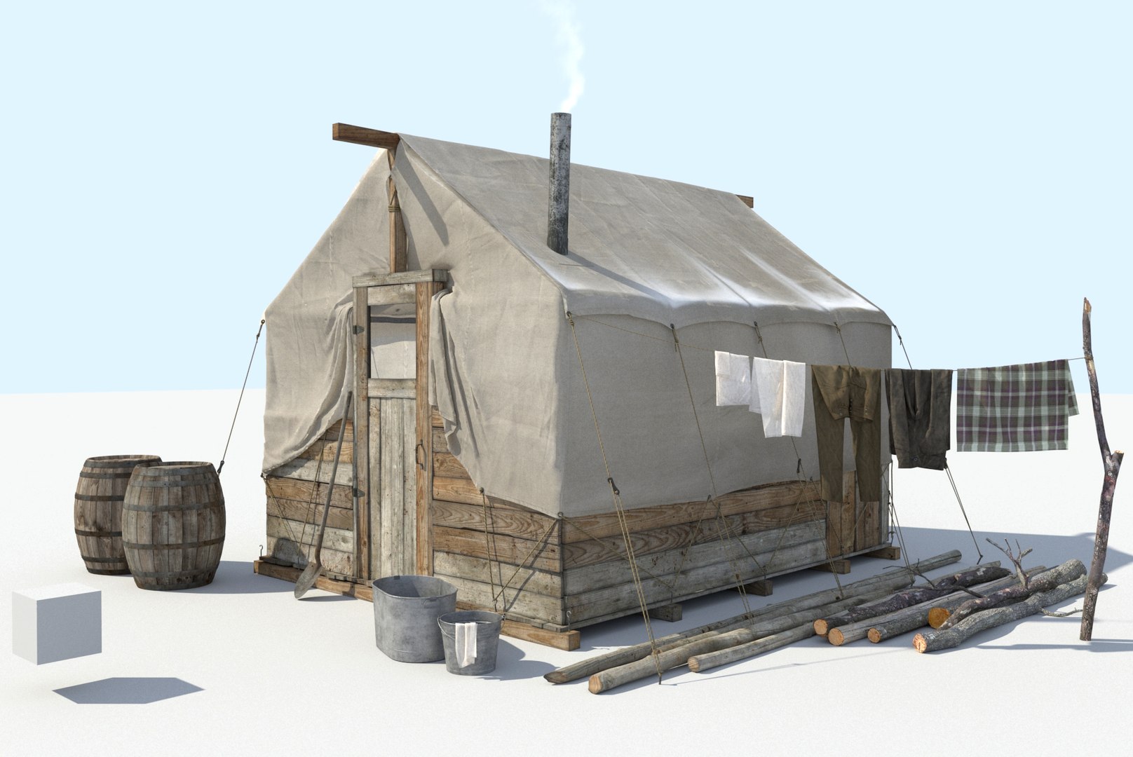 Frontier Tent Model - TurboSquid 1296617
