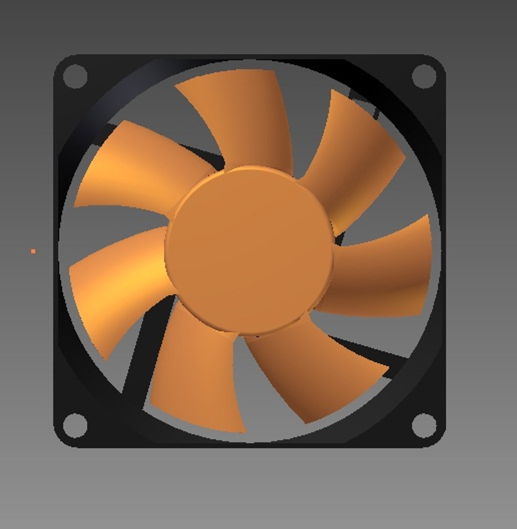3d Pc Case Fan Model