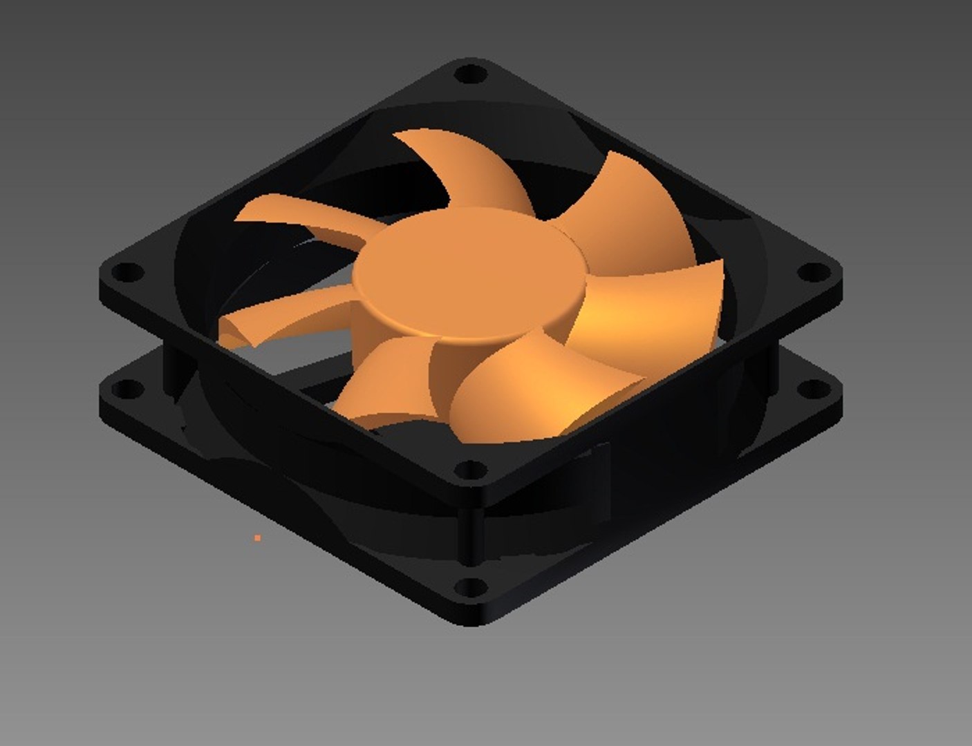 3d Pc Case Fan Model