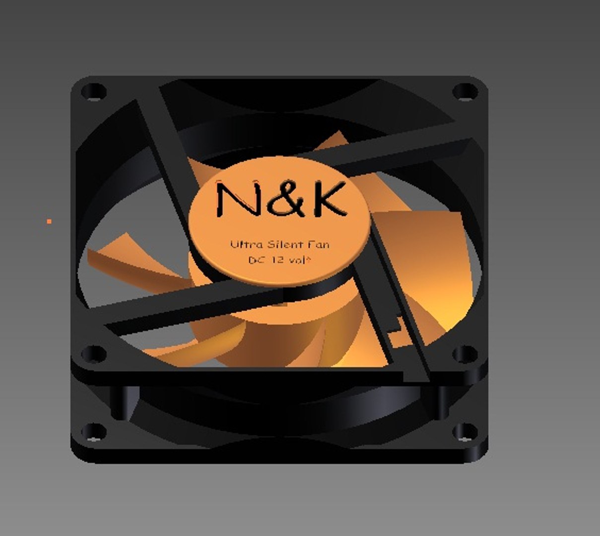 3d Pc Case Fan Model