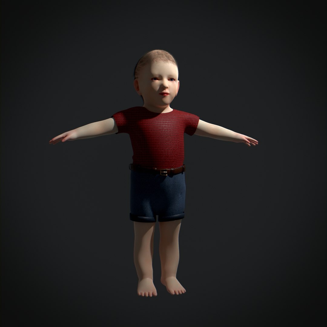 3D Child Rigged Low-poly - TurboSquid 1813915