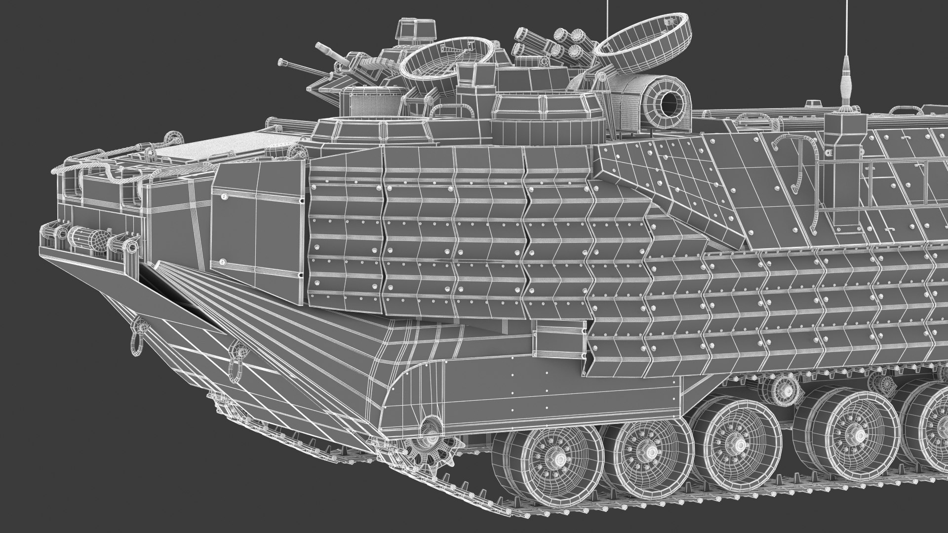 3D AAVP-7A1 Assault Amphibious Vehicle model - TurboSquid 1921294